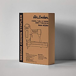 AIR LOCKER MS200A 16 Gauge N Wire up to 2 Inch Long Medium 7/16 Inch Crown Stapler