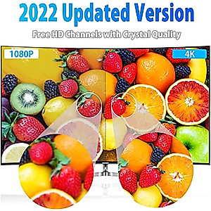 TV Antenna for Smart TV Amplified HDTV Indoor Digital Antenna Long Range TV Antenna Support 4K 1080p Fire Stick All Television Outdoor Smart TV Antenna TV