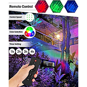 Lunmore Firefly Garden Lights Star Projector Laser Christmas Lights with Colorful LED Background Light