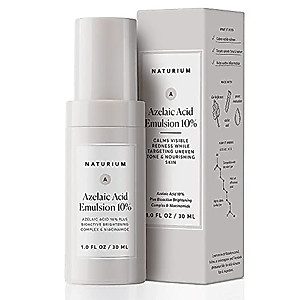 Naturium Azelaic Acid Emulsion 10% Plus Bioactive Brightening Complex & Niacinamide, Aging Skin Treatment, 1 oz