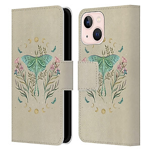 Head Case Designs Officially Licensed Episodic Drawing Luna and Forester Vintage Illustration Animals Leather Book Wallet Case Cover Compatible with Apple iPhone 13 Mini