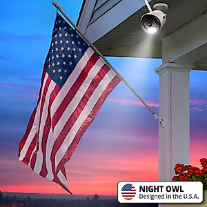 Night Owl Sp, Llc Night Owl Wi-Fi IP 4K HD Indoor/Outdoor Dual Spotlight Cameras with 2-Way Audio, Preset Voice Alerts and Built-in Camera Siren