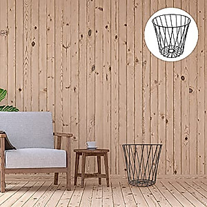 Zerodeko Mesh Wire Garbage Can Black: Litter Trash Bin Round Open Top Wastebasket Home Office Rubbish Trash Basket Recycling Bins