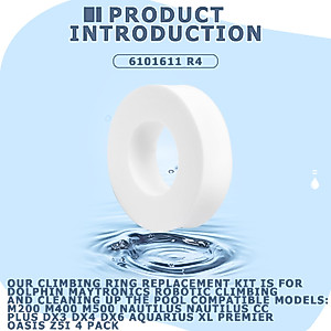Honkador Climbing Rings for Dolphin Robotic Pool Cleaner Replacement 6101611-4R Dolphin Compatible M200, M400, M500, and DX3/DX4/DX6 and More 4 Pack