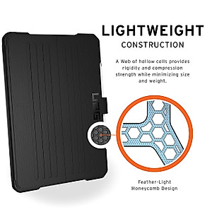 URBAN ARMOR GEAR UAG Designed for iPad 10.2 Case Black, 9th Generation 2021, 8th Gen 2020, Rugged Heavy Duty Protective Durable Folio Cover & Kick Stand, w/Pencil Stylus Holder, Metropolis Series