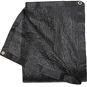 50% Black Shade Cloth Taped Edge with Grommets 20 ft X 20 ft Shade Fabric Sun Net Mesh for Pergola Patio Backyard Garden Shade Panel