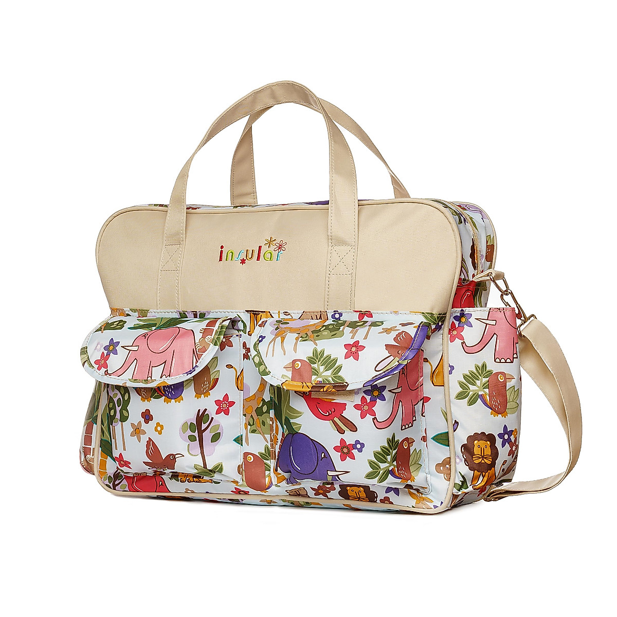 Alipher Diaper Bag Women Tote Bag Nylon Nappy Bag Durable Shoulder Bag Pregnant Handle Bag, Multi, Large