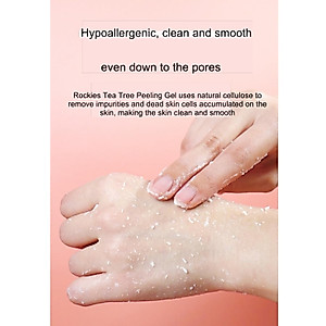 ROKKISS Tea Tree Peeling Gel (4.1fl oz) - Gentle Exfoliating Gel for Face & Body with Natural Cellulose, Remove Impurities for Smooth Skin, Korean Skin Care. Cica, Licorice & Aloe Vera Extracts.