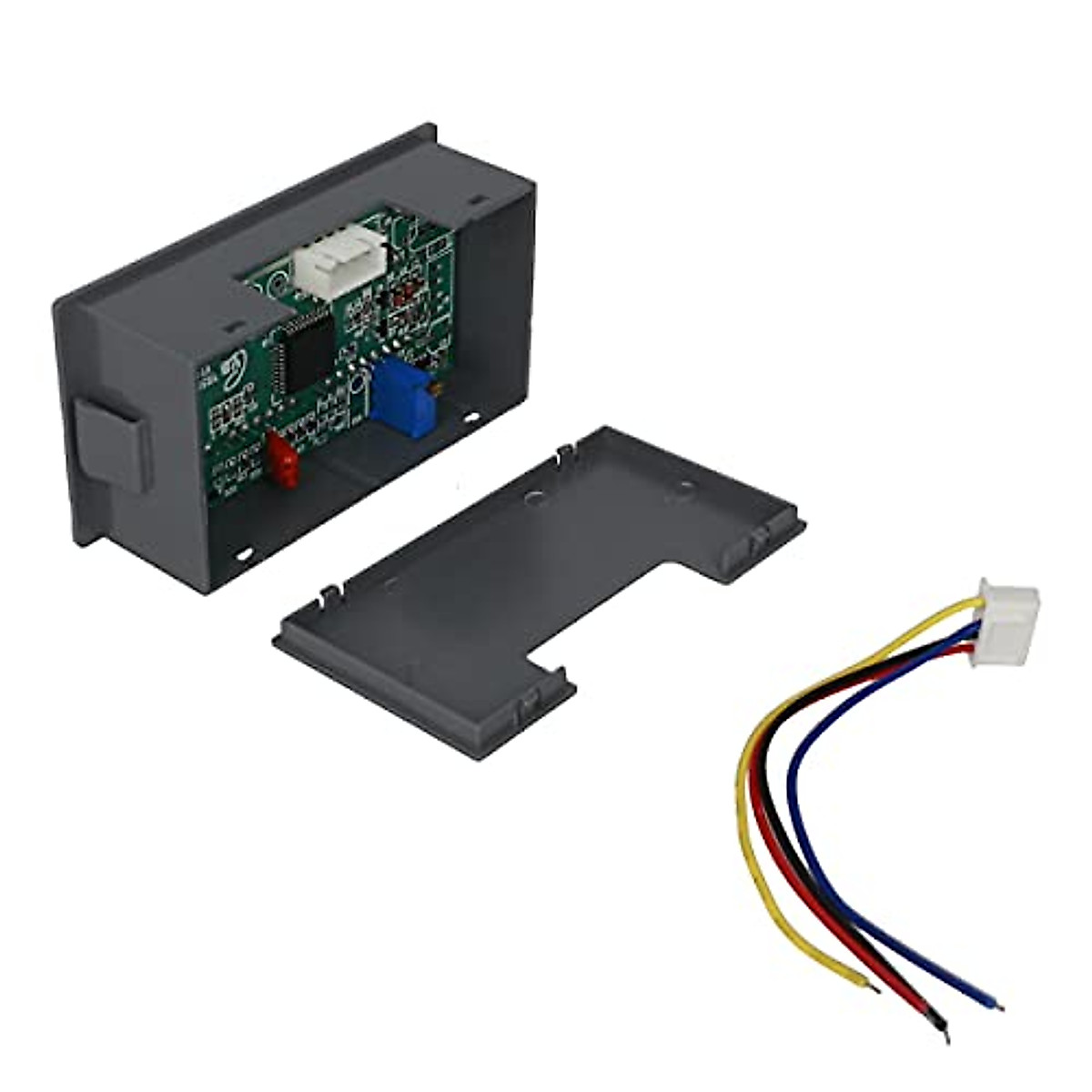 Heyiarbeit DC Voltmeter YB5135 Digit Red Text LED Digital Volt Voltmeter 4 Wires Connections for DC Voltage Measurement 1Pcs