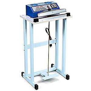 Goplus 110V 12" Foot Pedal Impulse Sealer with Cutter, Heat Seal Closer Plastic Bag Sealing Machine, Cutting Machine, Ideal for Industrial and Commercial Use