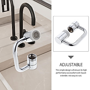 DOITOOL 1080° Swivel Faucet Extender for Bathroom Sink, 2 Water Outlet Modes 1080° Rotatable Faucet Aerator 360° Swivel Faucet Attachment Kitchen Bathroom Faucet Extender Rotating Tap Aerator