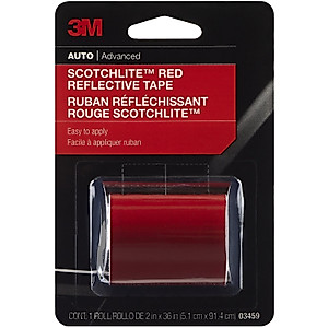 3M Scotchlite Red Reflective Tape, 03459, 2 in x 36 in, 1 Roll