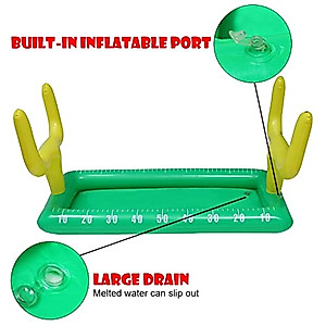 Inflatable Pool Table Serving Bar Large Buffet Tray Server with Plug Swimming Outdoor Water Toys Blue Girls Plastic Storage