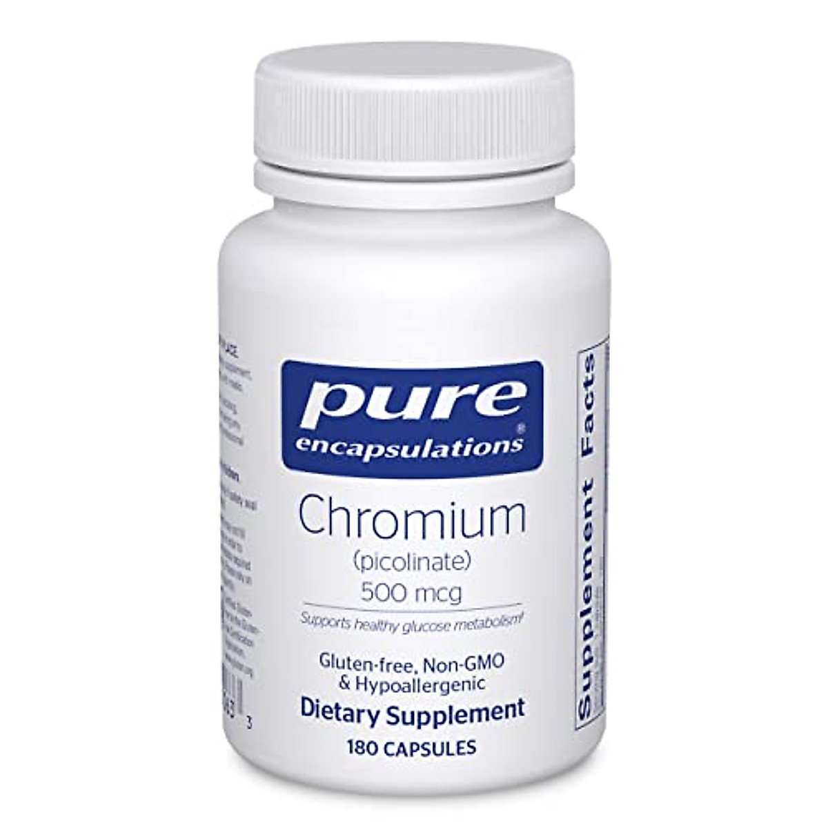 Pure Encapsulations Chromium (Picolinate) 500 mcg | Hypoallergenic Supplement for Healthy Lipid and Carbohydrate Metabolism Support* | 180 Capsules