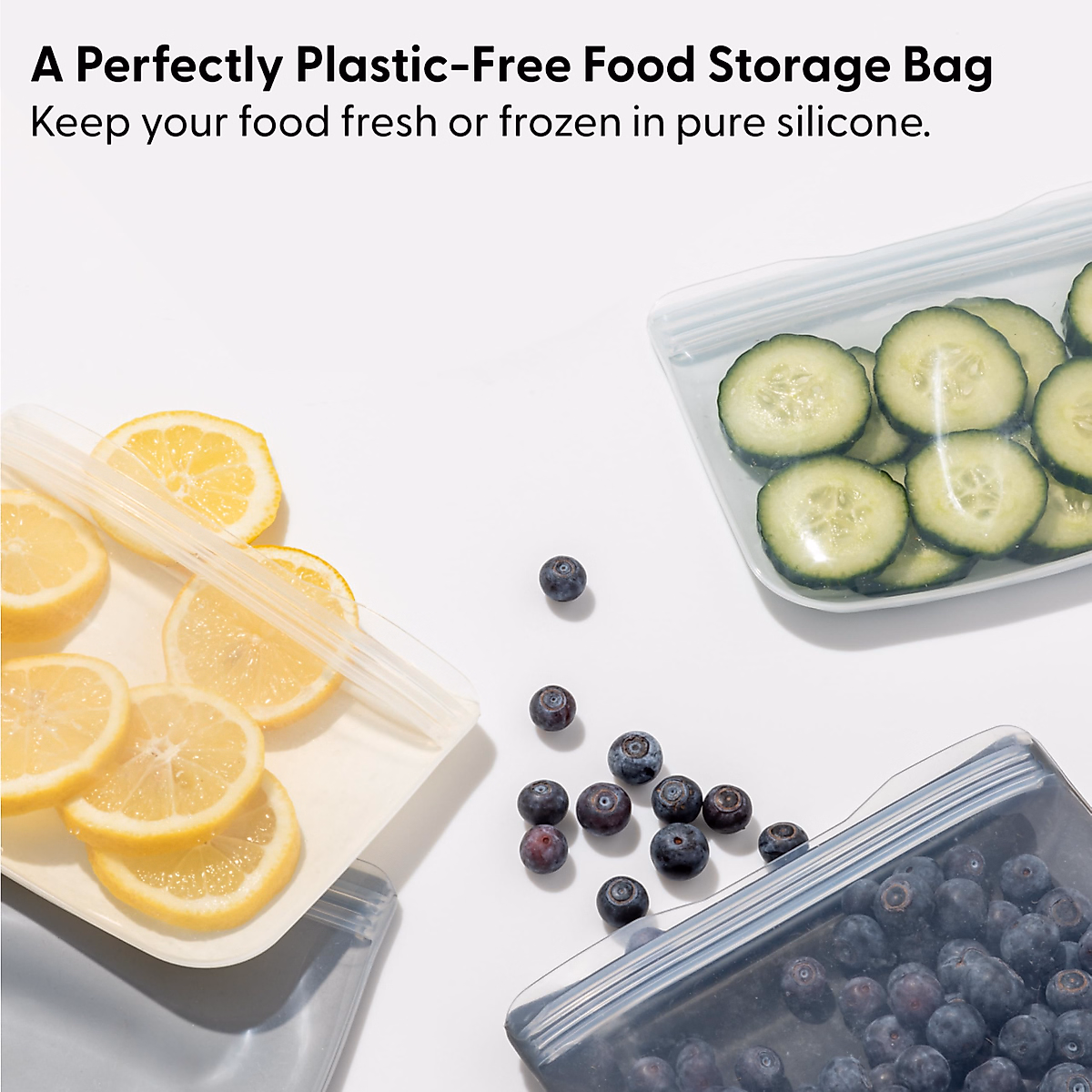 W&P Porter Snack Bag 100% Silicone Reusable Food Storage Bag | 10 oz Flat - Cream | Cook, Store, or Freeze | Easy Cleaning, Dishwasher-Safe