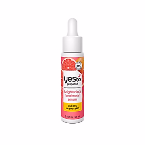 Yes To Grapefruit Treatment Serum, Brightening Lightweight Formula To Loosen Dead Skin Cells, Smooth Complexion & Tone Skin, With Vitamin C & PHAs, Natural, Vegan & Cruelty Free, 0.95 Fl Oz