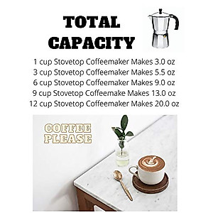 IMUSA USA B120-42V Aluminum Espresso Stovetop Coffeemaker 3-Cup, Silver