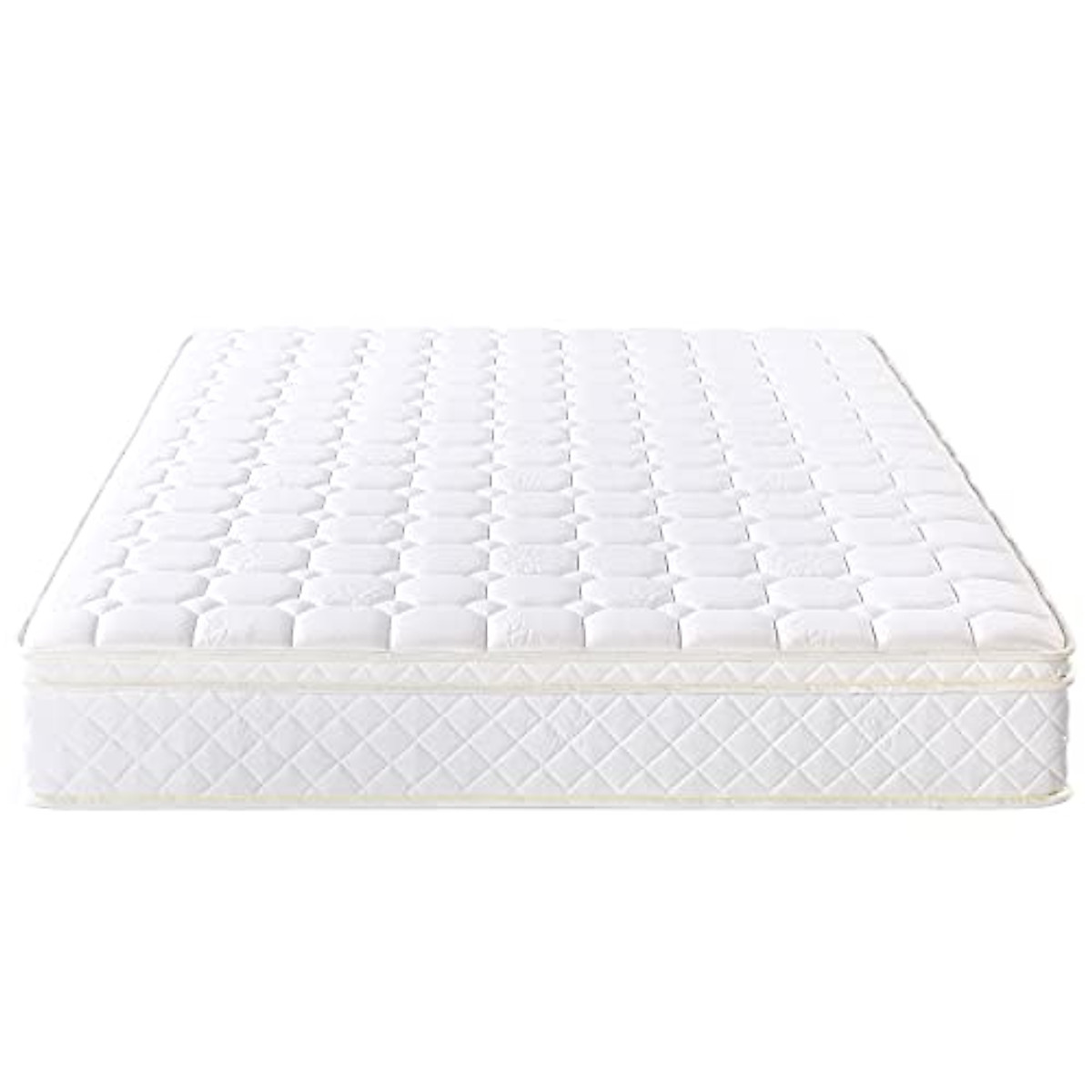 Best Price Mattress 10 Inch Euro-Top Pocket Spring-Mattress - Motion Isolation Individually Encased Pocket Springs, Comfort Foam-Top, CertiPUR-US Certified Foam, Queen White