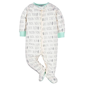 Gerber Unisex Baby 4 Pack Sleep 'N Play Footie Elephants 0-3 Months