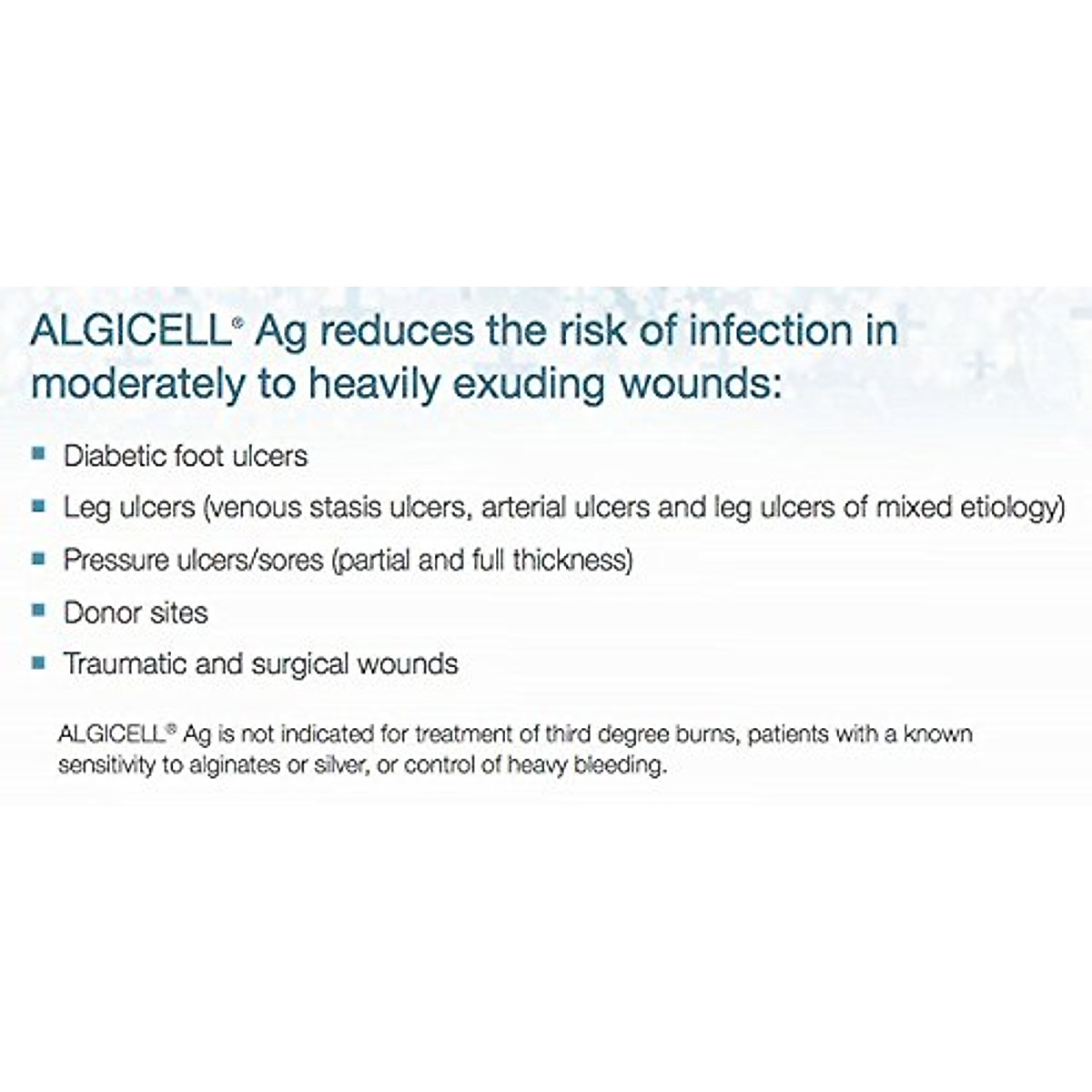 ALGICELL Ag Silver Calcium Alginate Dressing - 2" x 2" - Box of 10