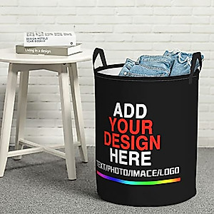 Custom Laundry Basket Personalized Laundry Basket Customized Laundry Basket with Photo/Text Collapsible Storage Basket Medium 19.6" x 15.7"