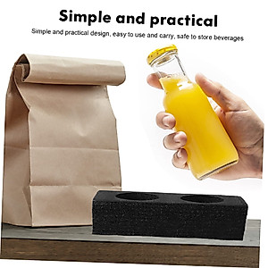 BCOATH 4 Pcs Cup Holder Milk Tea Holders Drink Carrier Tray to Go Coffee Holder Drink Carry Holder Cup Carrier Tray Tray Black Trays Takeout Cup Trays Cold Drink Pearl Cotton Sofa