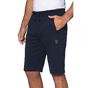 JP 1880 Menswear Big & Tall Plus Size L-8XL JP Logo Comfy Sweat Shorts Navy Blue XXXX-Large 702636 70