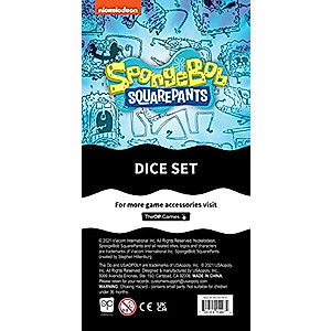 Spongebob Squarepants Dice Set | Collectible d6 Dice Featuring Characters & References - Spongebob, Patrick Star, Squidward Tentacles, Gary, Plankton, and Mr. Krabs | Officially Licensed 6-Sided Dice