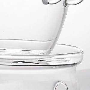 jojofuny 1 Set Double Boiler Pot Set for Melting Chocolate Clear Glass Chocolate Melting Pot - Melting Heat Proof Bowl for Cheese Butter Candy Candle