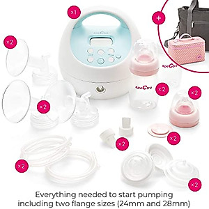 Spectra - S1 Plus Electric Breast Milk Pump with Tote Bag, Breast Milk Bottles and Cooler for Baby Feeding