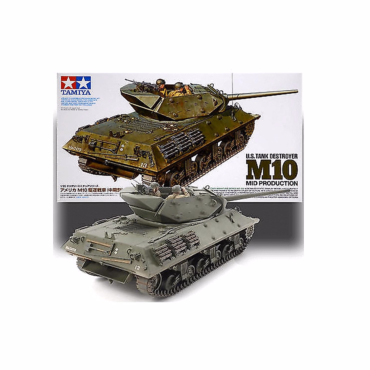 TAMIYA 35350 1/35 US Tank Destroyer M10 Mid Prod Plastic Model Kit