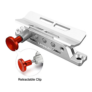 Leopauto Vehicle Fire Extinguisher Mount Bracket, Aluminum Adjustable Quick Release Roll Bar Fire Extinguisher Bottle Mount with 8 Clamps, Compatible with Jeep Wrangler JK TJ Rubicon UTV, Silver