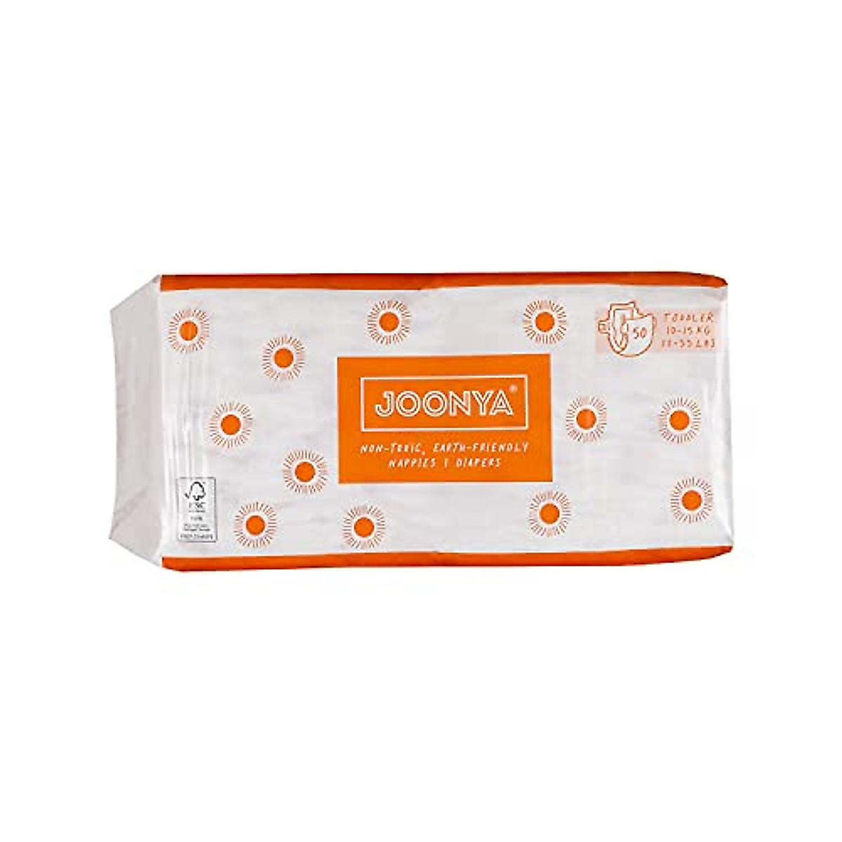 Joonya Baby Diapers - Size 4 Toddler (22-33 lbs) - 1 Bag of 50 Count - NonToxic, Eco-Friendly, Ultra Slim, Overnight Use - **New Range Available Separately**