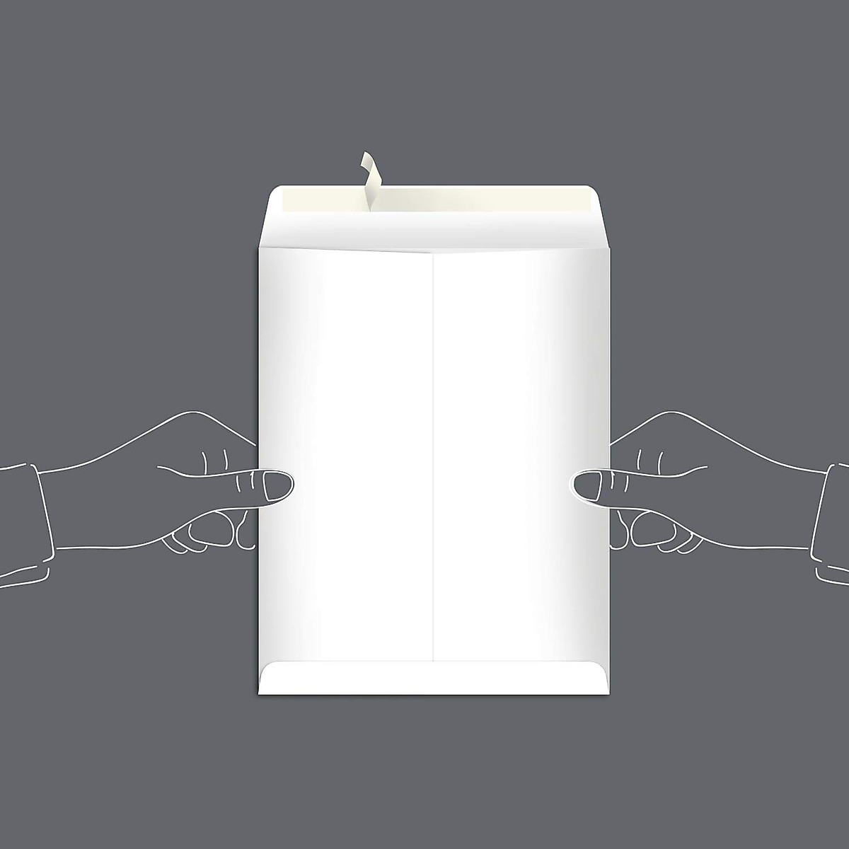 Amazon Basics Catalog Mailing Envelopes, Peel & Seal, 9x12 Inch, 100-Pack, White