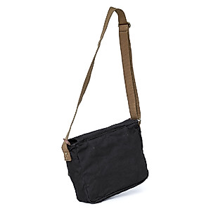 Gootium Canvas Messenger Bag - Vintage Crossbody Shoulder Bag Military Satchel, Charcoal