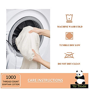 Split King Sheet Set for Adjustable Bed - 1000-Thread-Count 100% Egyptian Cotton 18 inch Deep Pockets 1000-TC 5PC Bedsheet - Mediterranean Blue