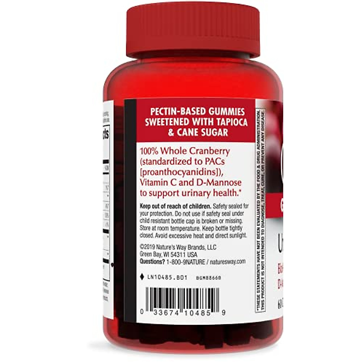 Nature's Way CranRx Gummy Urinary Health BioActive Cranberry + D-Manonse + Vitamin C, 60 Gummies