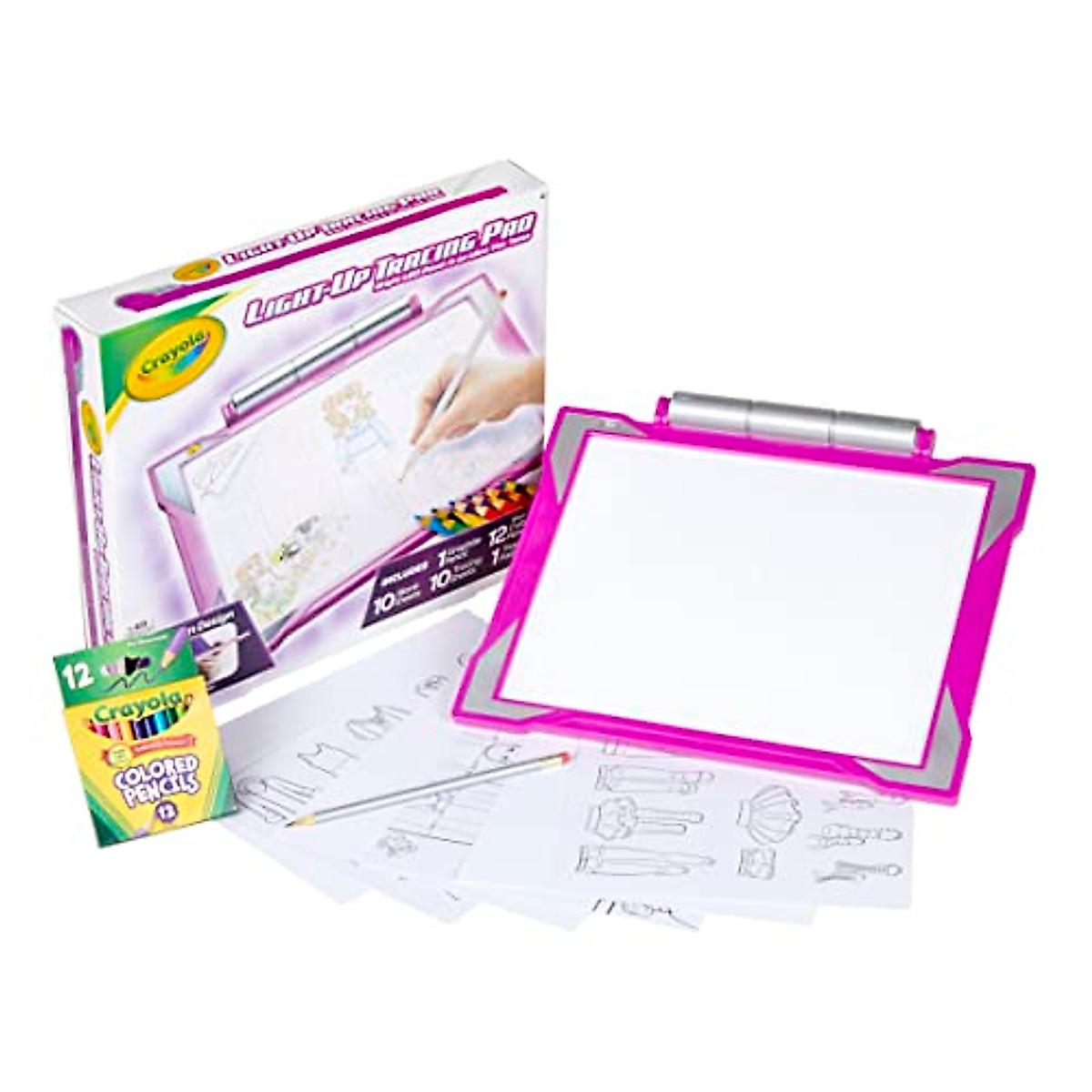 Crayola Light Up Tracing Pad Pink, Gifts & Toys for Girls and Boys, Age 6, 7, 8, 9 [Amazon Exclusive]