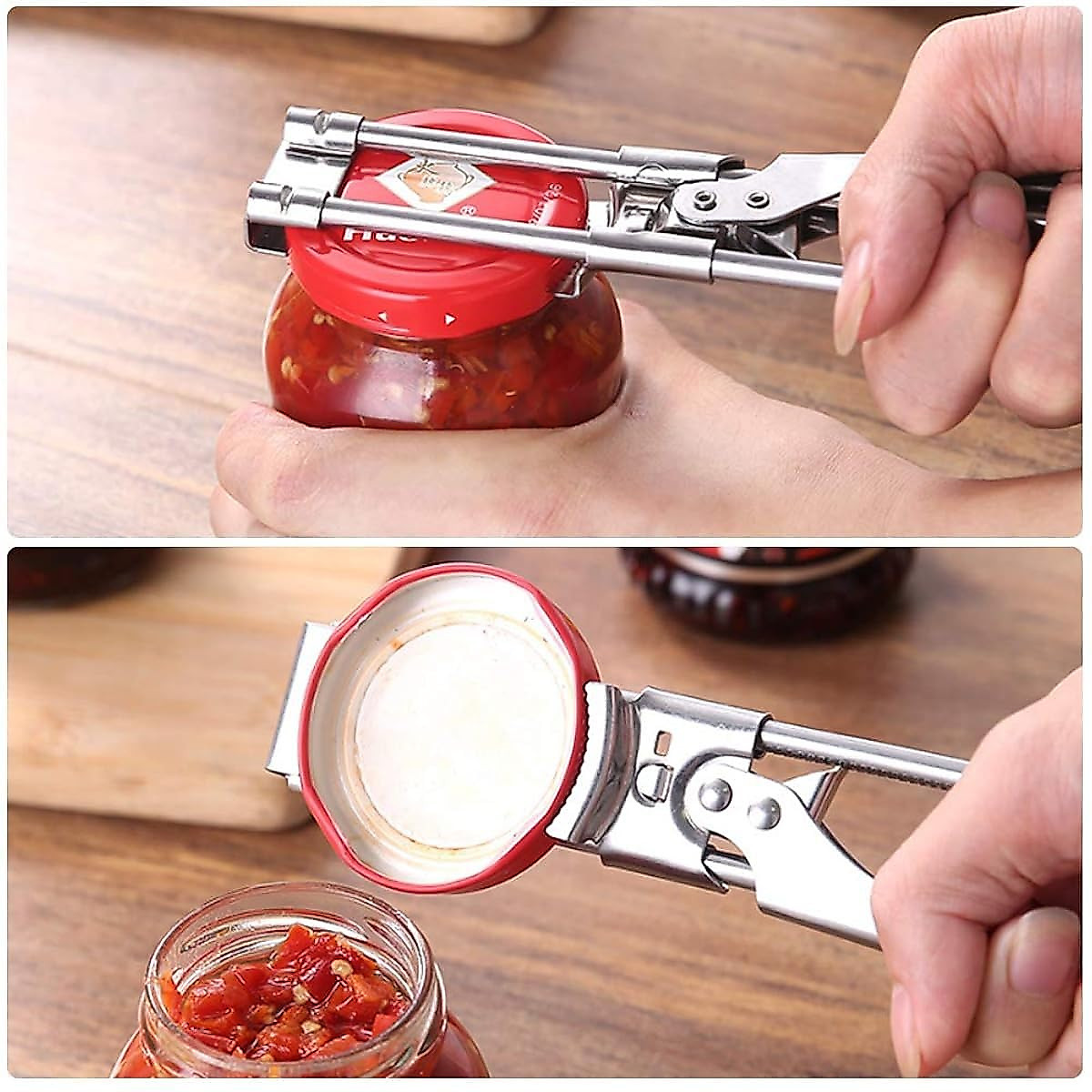 Master Opener Adjustable Jar & Bottle Opener, Adjustable Multifunctional Stainless Steel Can Opener Jar Lid Gripper, Manual Jar Bottle Opener Kitchen Accessories