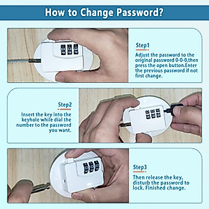 Refrigerator Door Lock keyless, Proof Fridge Lock Combination File Drawer Lock, Safety Cabinet Locks, Strong Non-Marking Adhesive Cupboard Lock for Pantry Freezer and More (2PCS-White)
