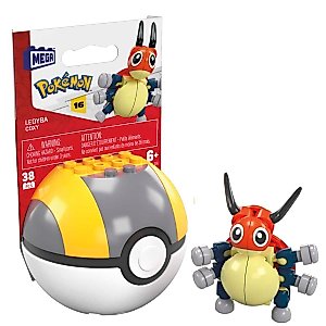 Mega Pokemon Ledyba Building Set with 38 Compatible Bricks and Pieces and Poke Ball, Toy Gift Set for Ages 6 and up