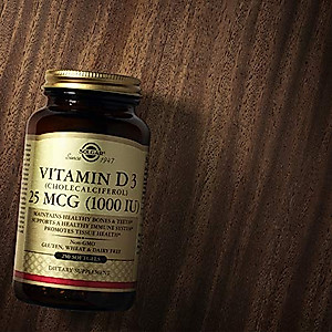 Solgar Vitamin D3 (Cholecalciferol) 25 mcg (1000 IU), 100 Softgels - Helps Maintain Healthy Bones & Teeth - Immune System Support - Non-GMO, Gluten Free, Dairy Free - 100 Servings