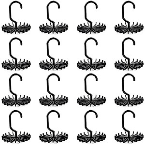 AUEAR, 16 Pack 360 Degree Rotating Scarf Hanger Twirl Plastic Ties Hanger for Home Bedroom