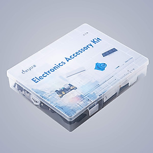 DEYUE 398 Electronic Starter Fun Kit Bundle | Basic Electronics Components Starter Kit | for Arduino, Raspberry Pi, STM32 | Power Supply Module, Power Adaptor, Jumper Wire