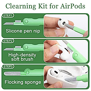 Laptop Screen Keyboard Earbud Cleaner Kit for Airpods Pro MacBook iPad iPhone iPod, walrfid Multi-Function Airpod Cleaning Pen Brush Tool Key Remover for PC Monitor TV Phone Computer Headphone