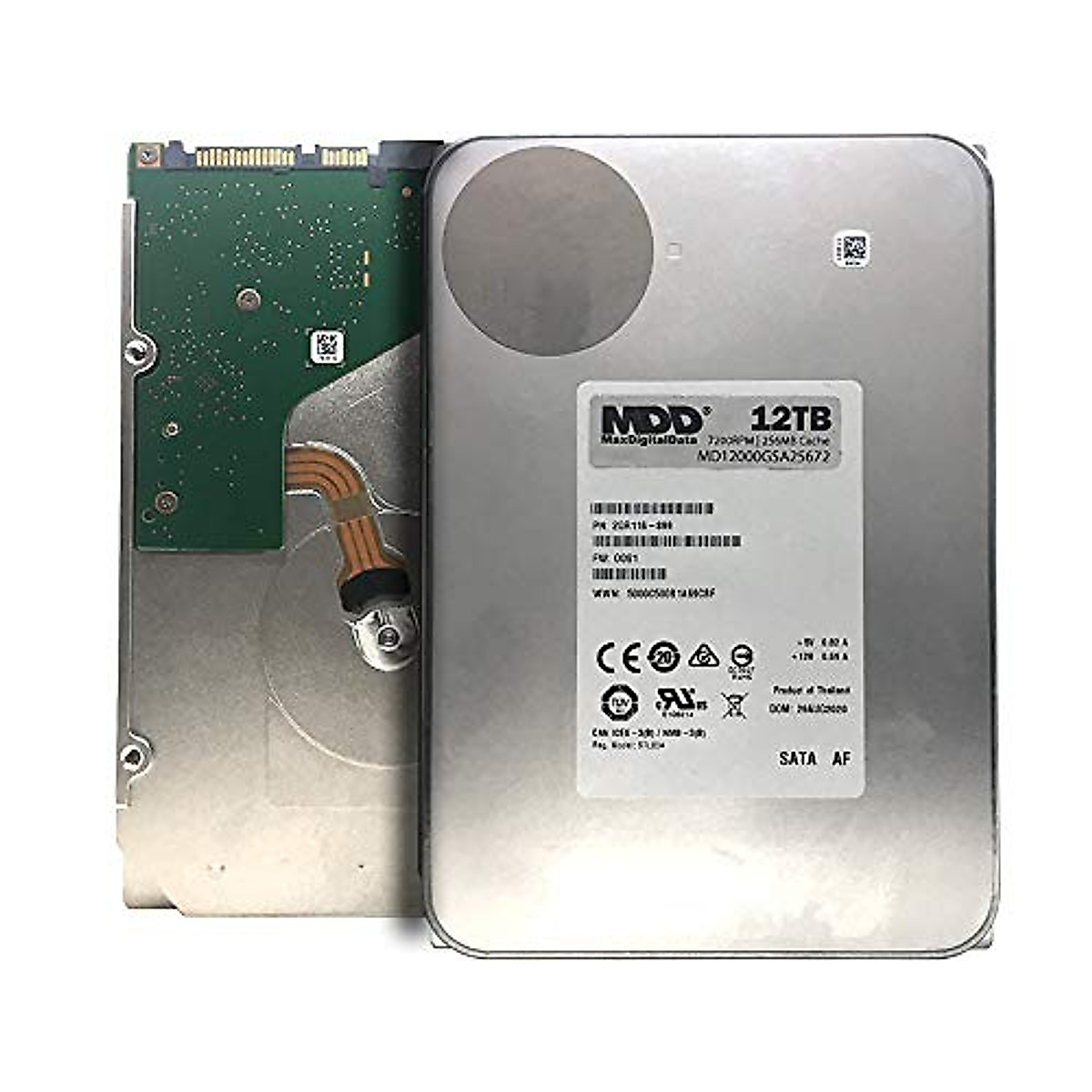 MaxDigitalData (MD12000GSA25672) 12TB 7200RPM SATA 6Gb/s 256MB Cache 3.5inch Internal Desktop Hard Drive (Renewed), Mechanical Hard Disk