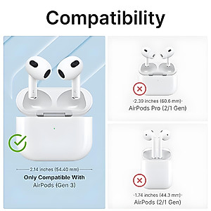 Catalyst Airpods 3rd Generation Case, 330ft Waterproof Total Protection Case for Airpods 3, Shockproof Case for Airpods 3rd Generation, Durable Protective Case for Airpods 3 with Carabiner