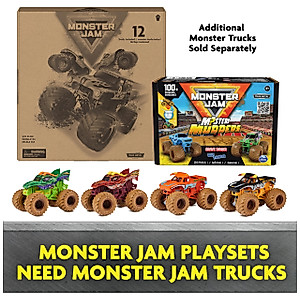 Monster Jam, Mystery Mudders 2-Pack Monster Trucks, Official 1:64 Grave Digger and Blue Thunder Die-Cast Vehicles, Wash to Reveal (Styles Will Vary)