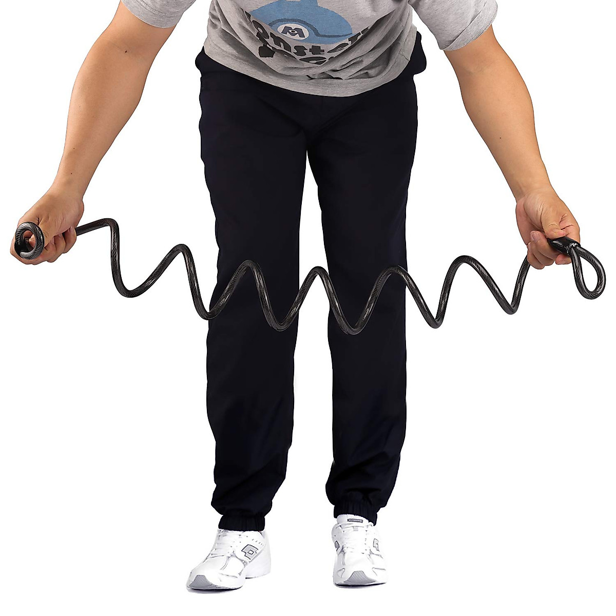 BIGLUFU Bike Security Steel Cable, 7ft/210cm Long Braided Steel Lock Cables, 12mm Flexible Steel Cable with Loop End