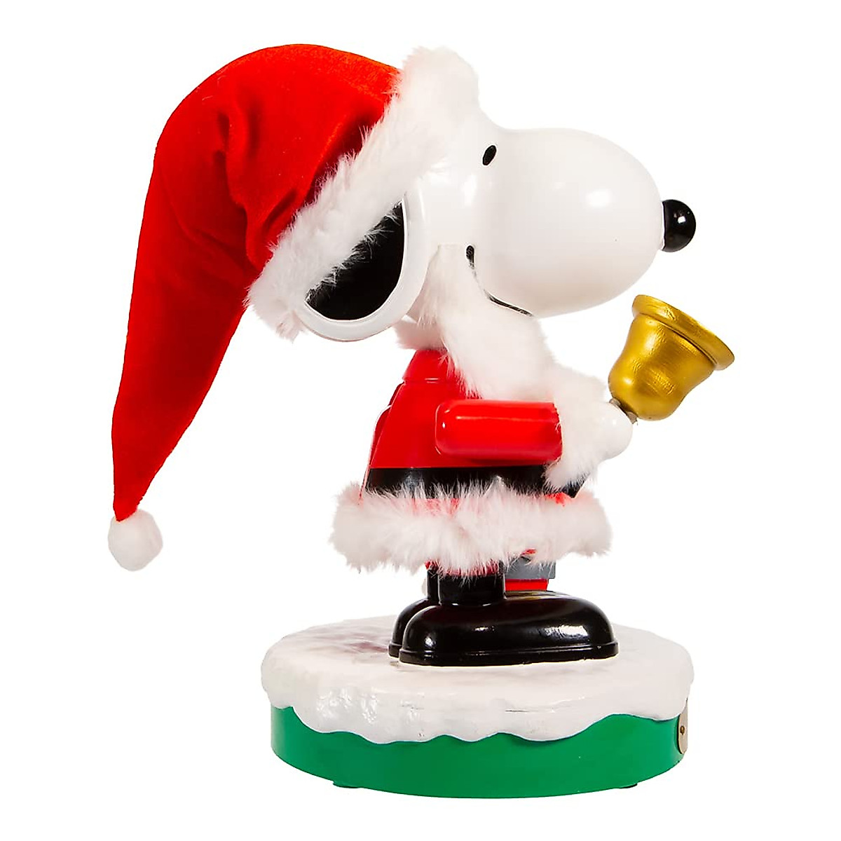 Peanuts Battery-Operated Musical Santa Snoopy Nutcracker, 10-Inch, Multicolored